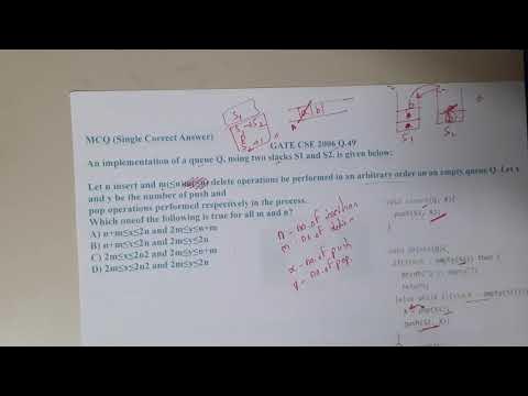 GATE CSE 2006 Q 49 || Stacks and Queues || Data Structure || GATE Insights Version: CSE - YouTube