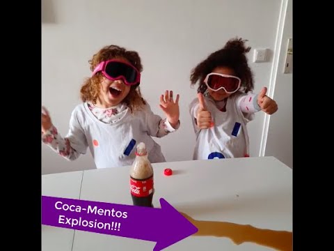 Mentos and Coca Cola science experiment for kids | easy DIY Activity ...
