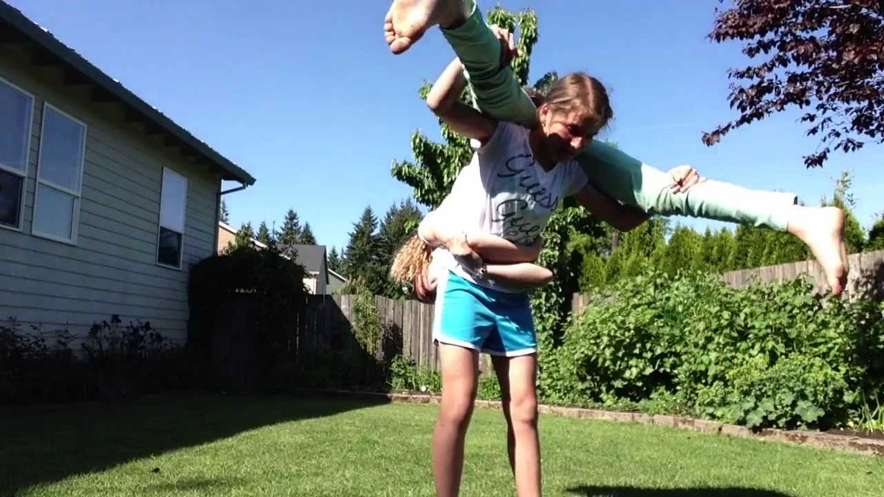 how to do a two person cartwheel - YouTube