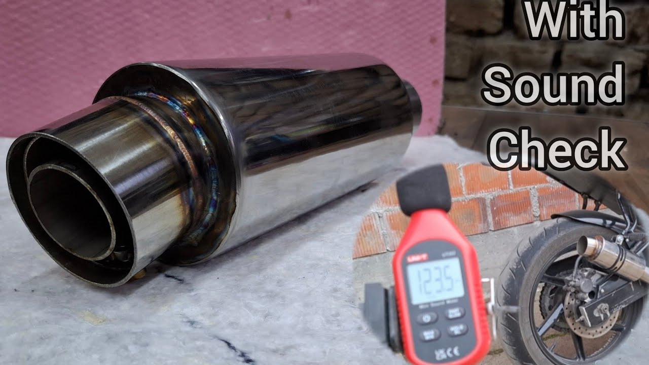 DIY Motorcycle Exhaust Muffler | Stainless Steel - YouTube