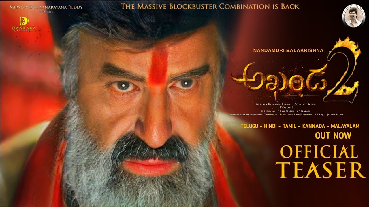 AKHANDA 2 -Balakrishna Intro First Look Teaser|Akanda 2 Official Teaser ...