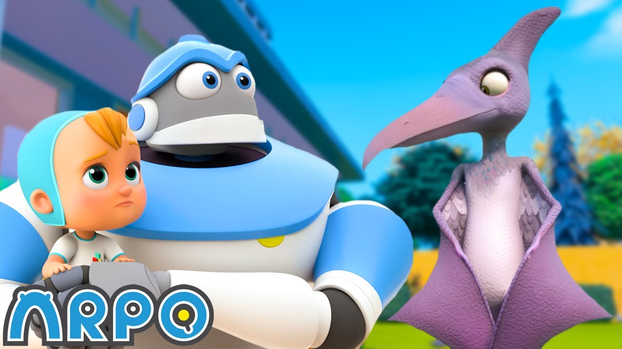 Ptera Terror Time | ARPO | Nursery Rhymes & Cartoons for Kids | Moonbug ...