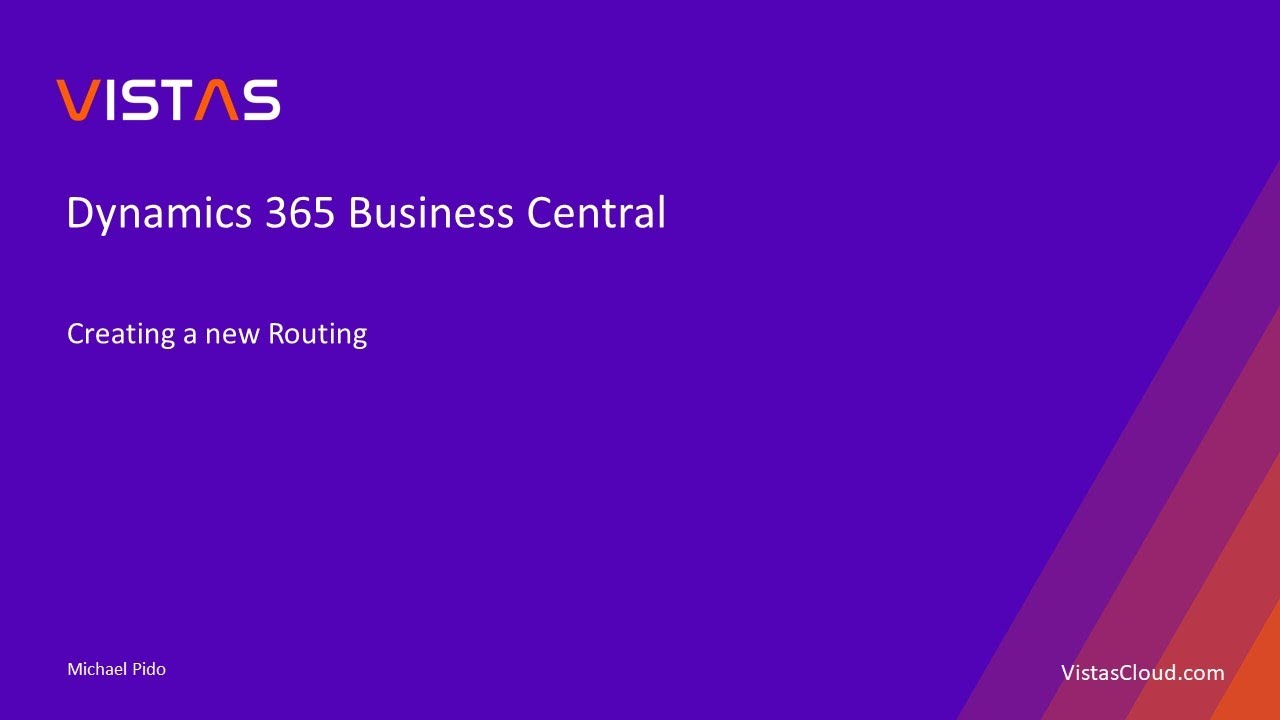 Dynamics 365 Business Central - Creating a new Routing - YouTube