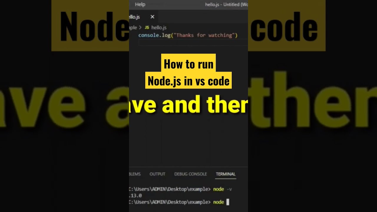 How To Run Node js In Vs Code ytshorts trending viral viralvideo How To Run Node js In Vs Code ytshorts trending viral viralvideo