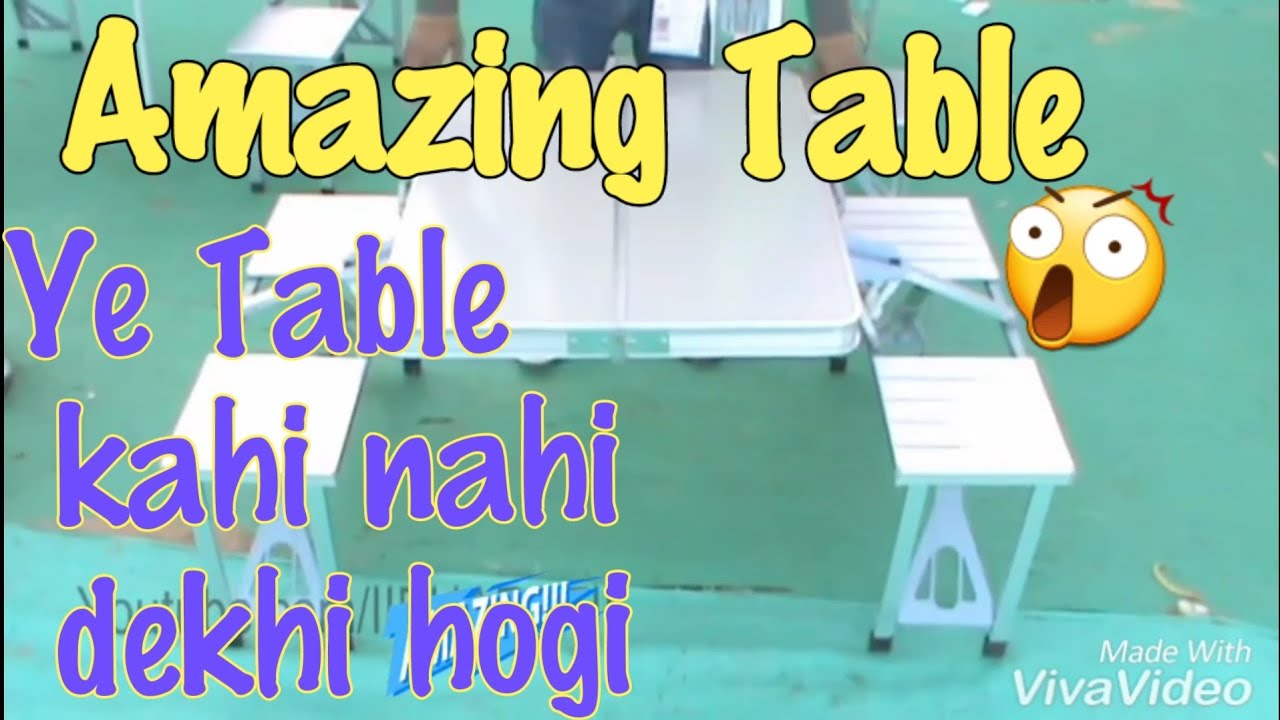 folding table || Picnic table|| Aluminium table || Briefcase cum table ...
