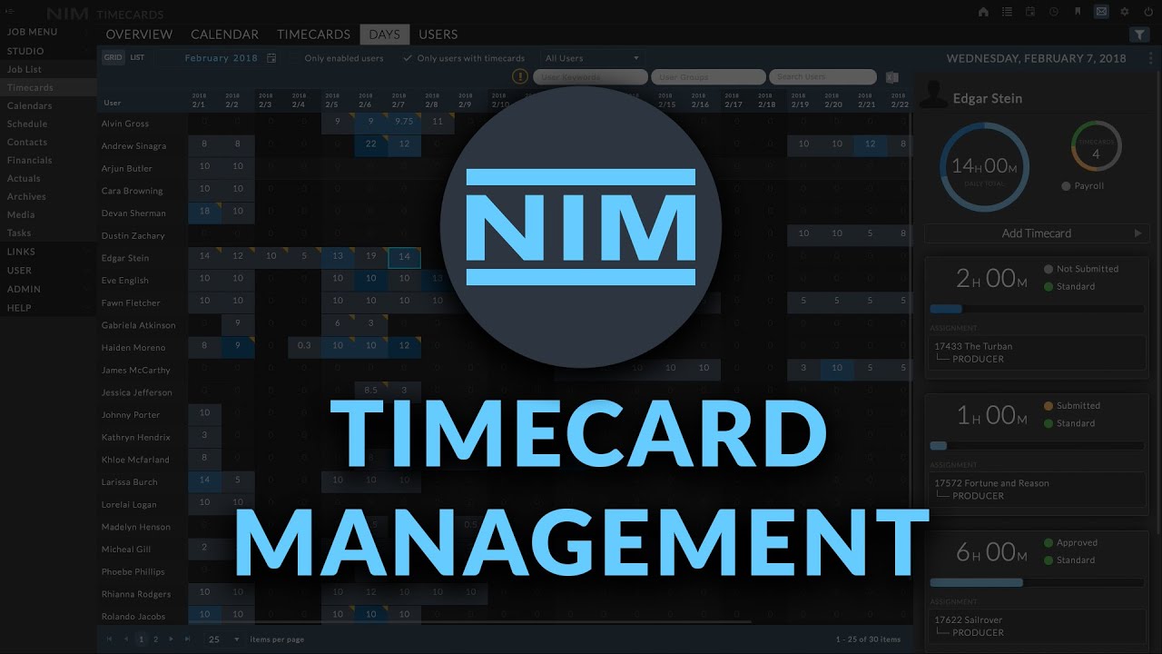 NIM - Timecard Management - YouTube