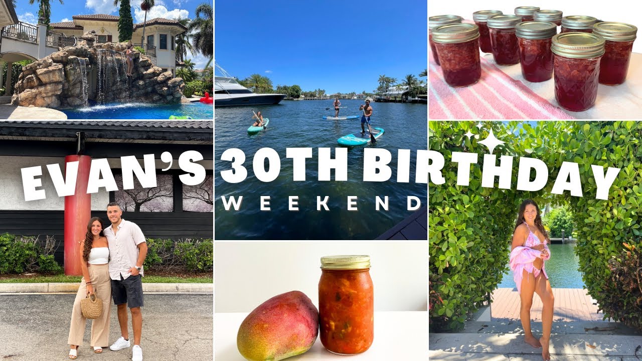 BDAY VLOG | Mansion pool party, mango salsa recipe, hibachi & making ...