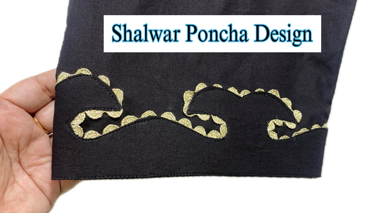 Shalwar Poncha design | trouser design | cutwork design - YouTube