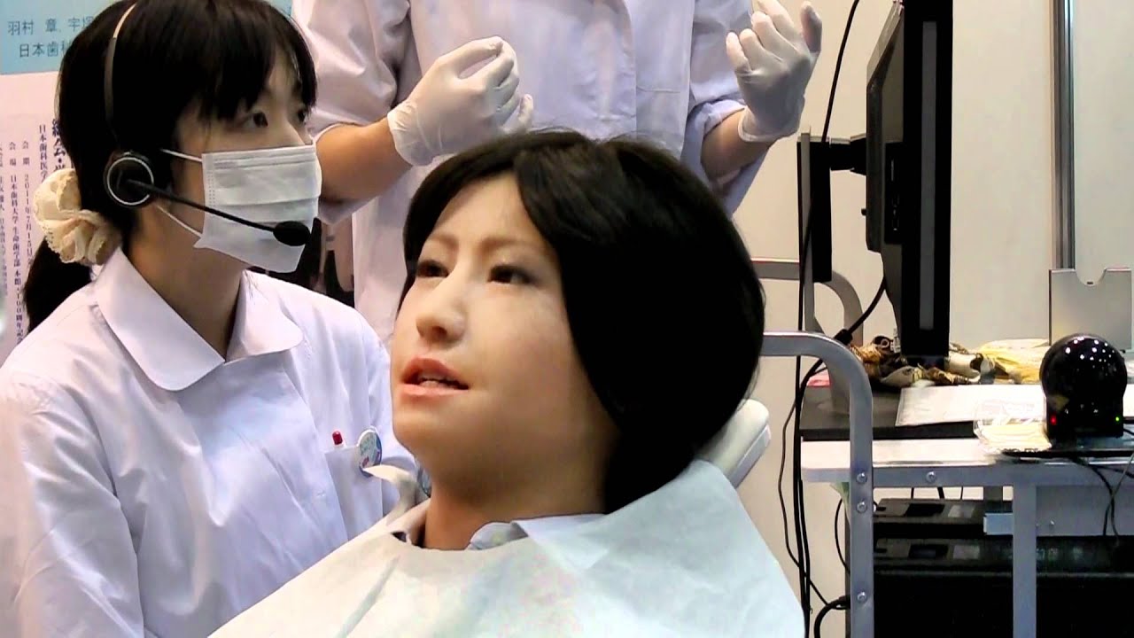 歯科実習用ロボット「シムロイド」実演 - YouTube