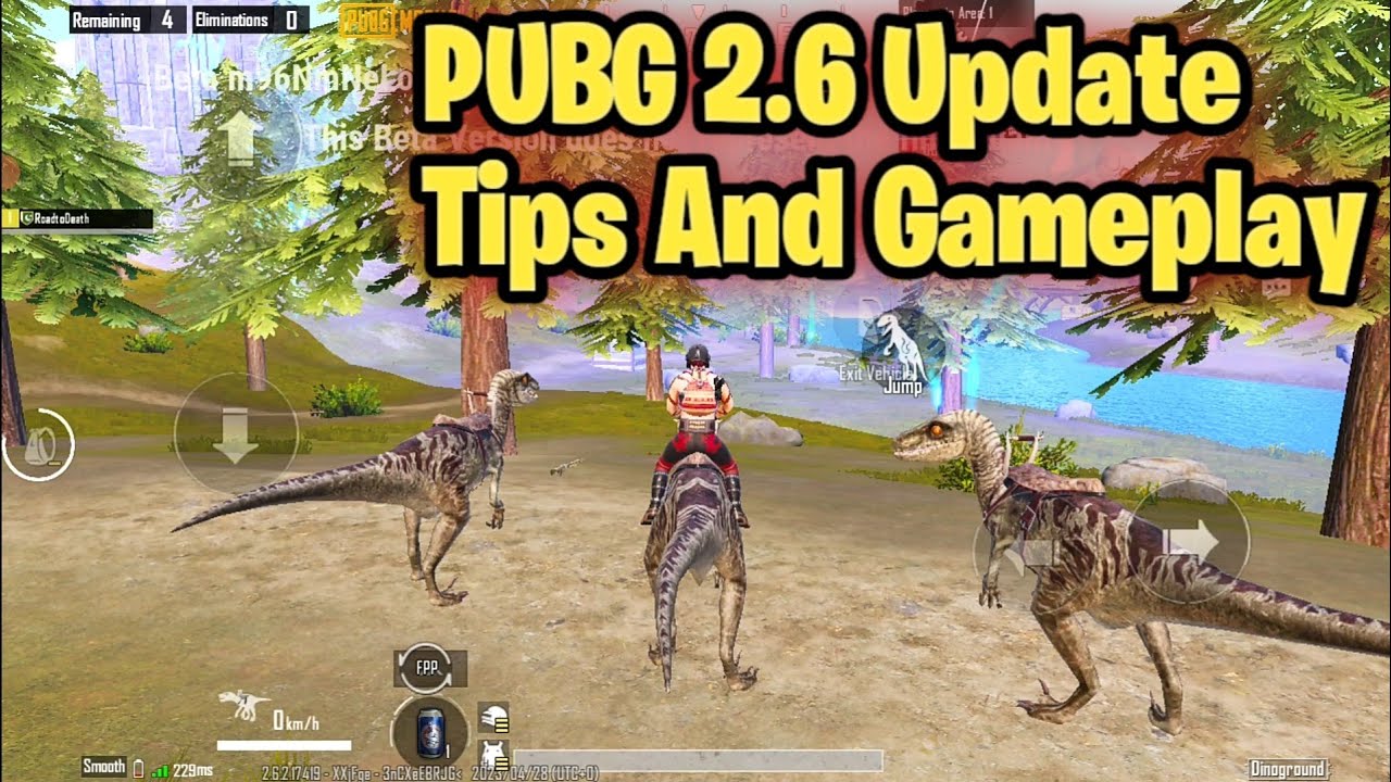 Pubg Bgmi 2.6 Update Tips And Gameplay | New pubg Dinosaur Mode | Pubg ...