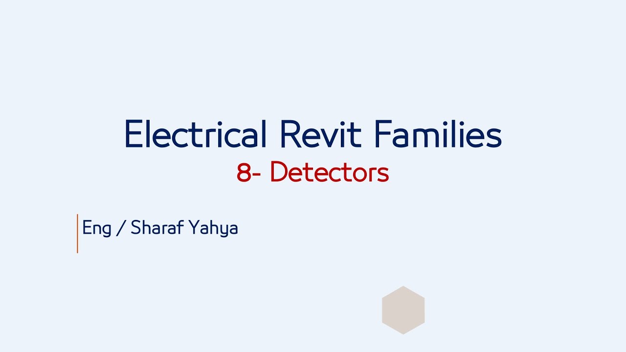 8- Electrical Revit Families - Detectors - YouTube