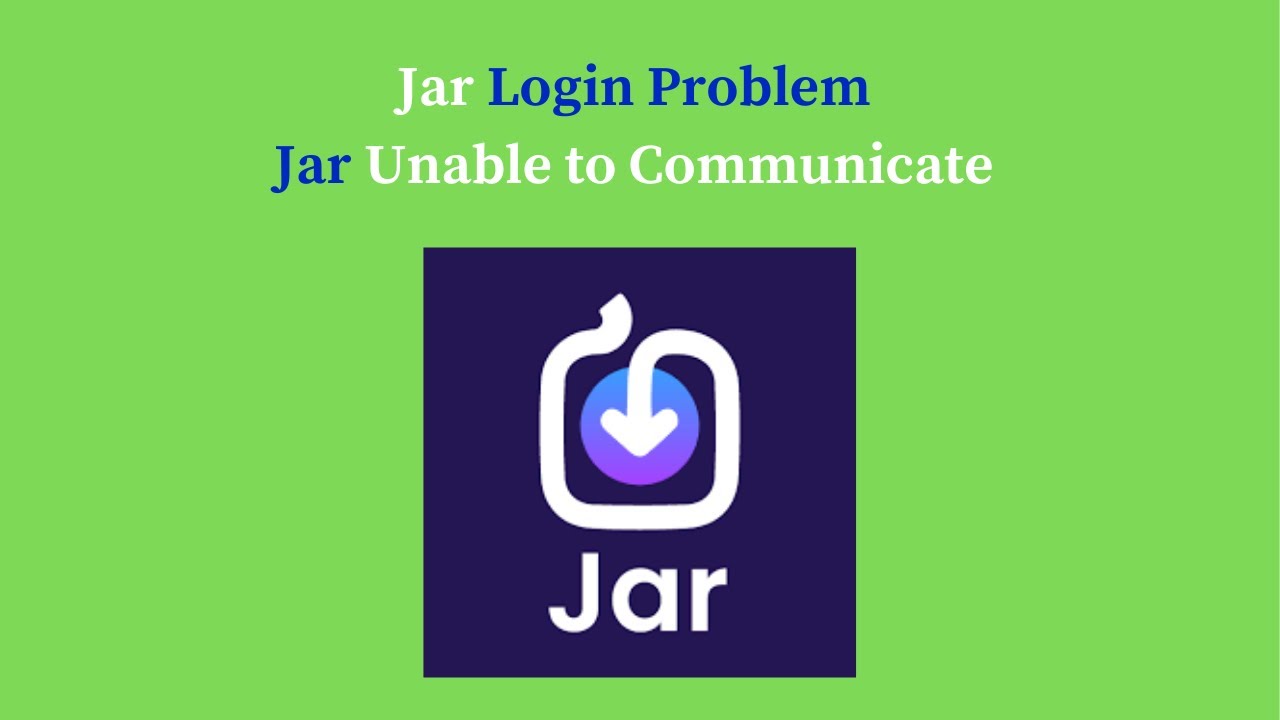 Jar Login Problem I Jar Unable to Communicate Solution - YouTube