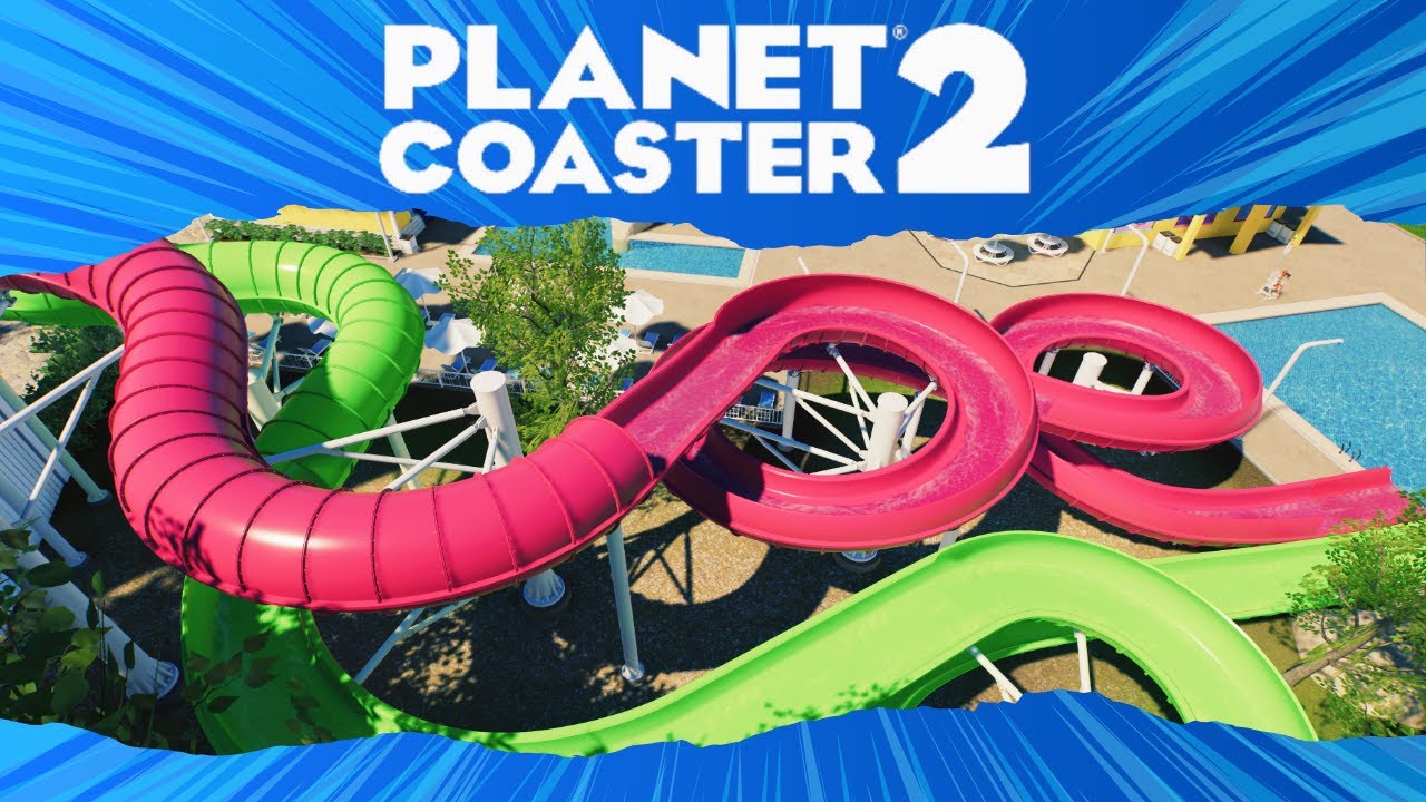 Planet Coaster 2 - Ep 6 | Realistic Dueling Water Slides Build ...