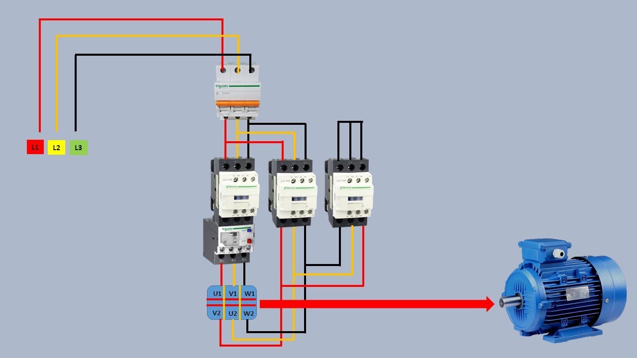 Star Delta Motor Connection wiring diagram - YouTube