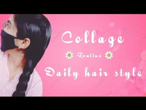 🌼 college routine daily hair style 🌼 cute and simple hair style......# ...