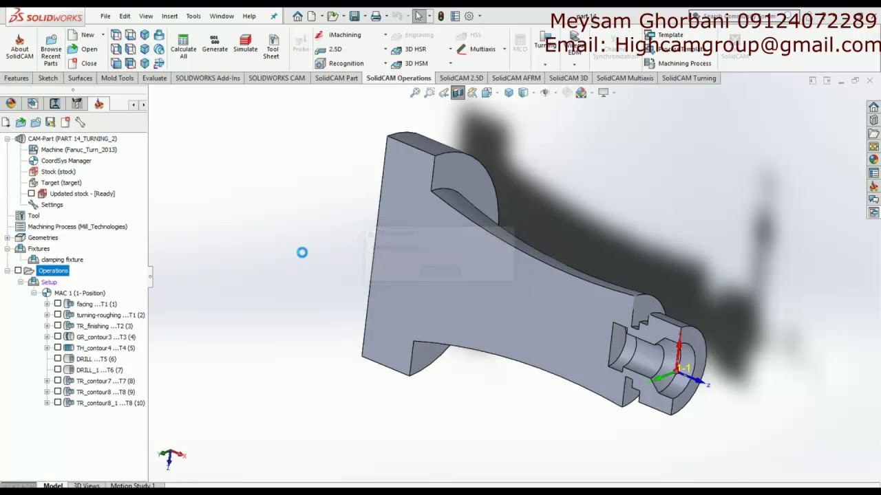 solidCAM MACHINING SIMULATION - YouTube