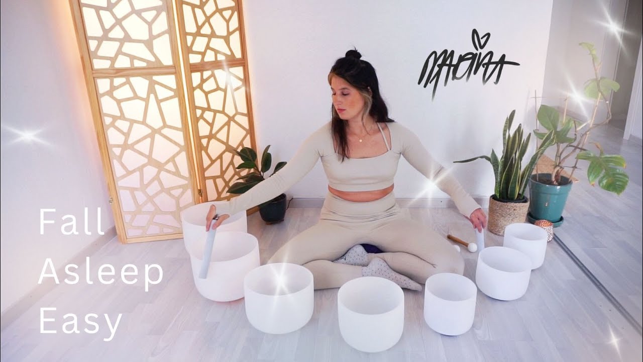 15 Min Full Chakra Balancing Sound Bath I Stop Racing Thoughts - 432 HZ I Marina Bloom - YouTube
