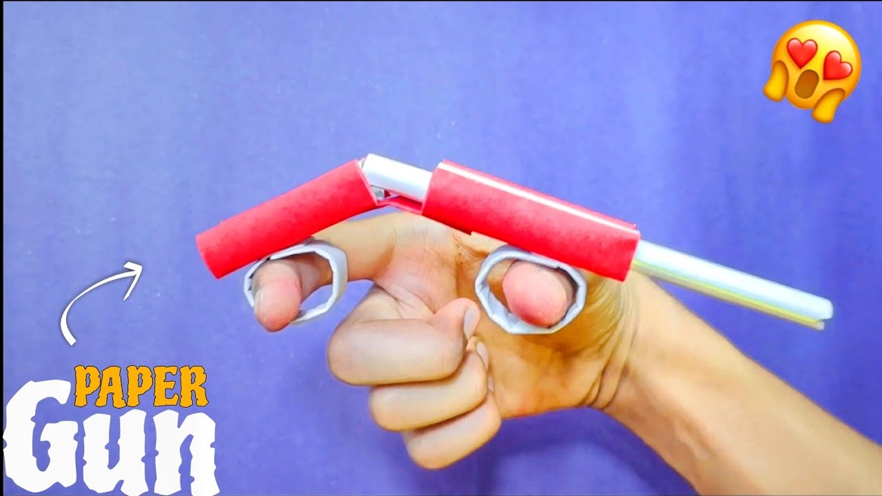 How to make finger gun with paper | उंगली की बंदूक कैसे बनाएं - YouTube