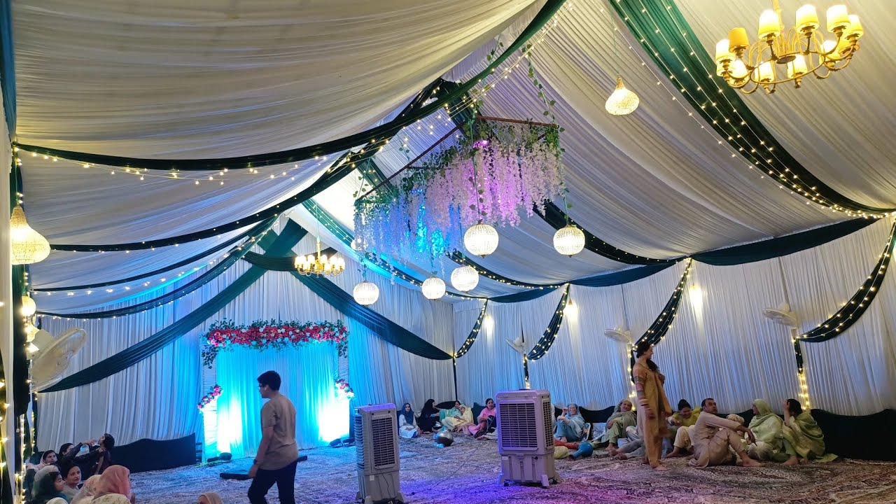 Beautiful White Green Pandal Decoration 🤍💚 | Kashmiri Wedding Style 🔥 ️ ...