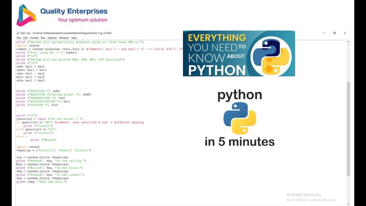 Introduction to Python Part 3 - YouTube