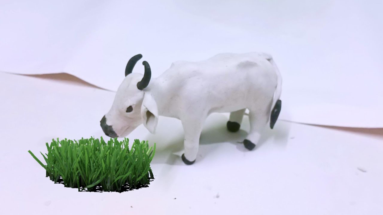 DIY cow making using clay | DIY clay animal | COW SCULPTING - YouTube