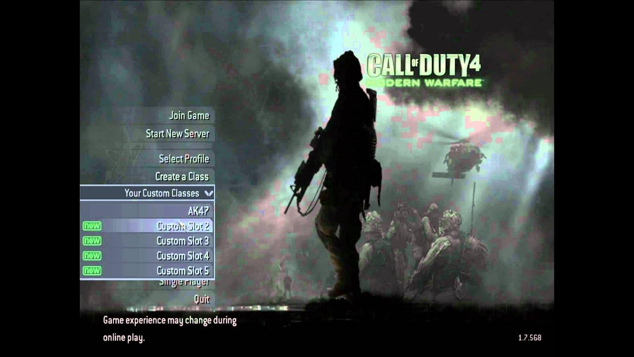 How to create a class on COD4. - YouTube