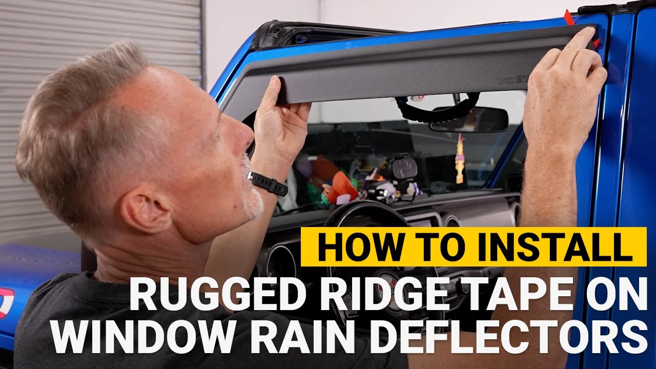 How to Install Rugged Ridge Tape On Window Rain Deflectors on a 2020 ...