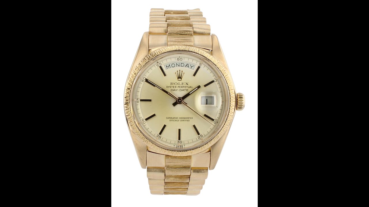 Rolex Day-Date Pre Owned Watch Ref 1807 - YouTube