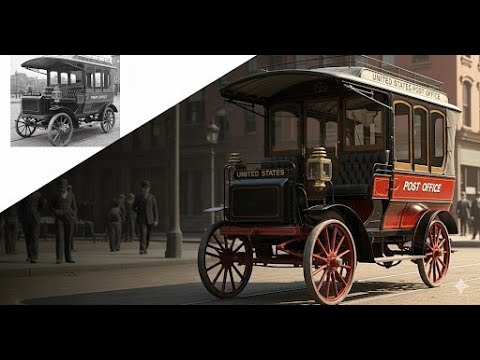 1903 US Mail Car: History RECOLORED! | Street Mail Car U.S. Post Office ...