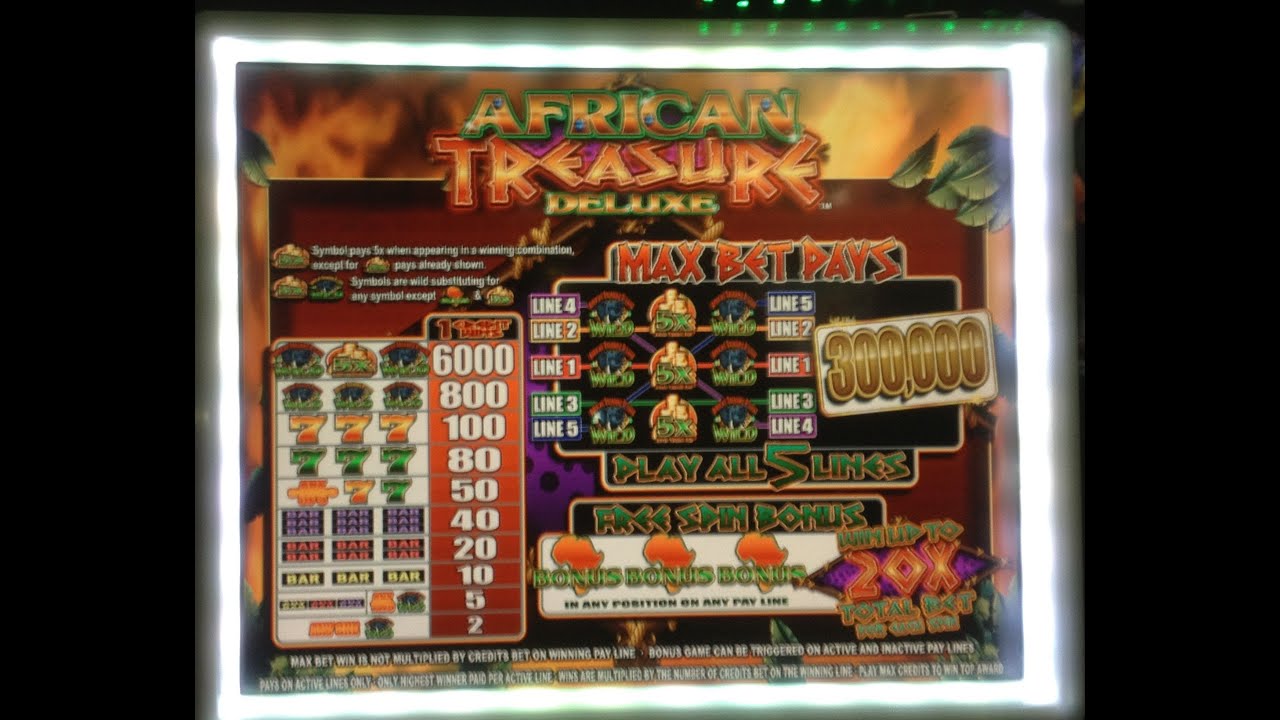 African Treasure Slot Machine Bonus - Small Payout - YouTube