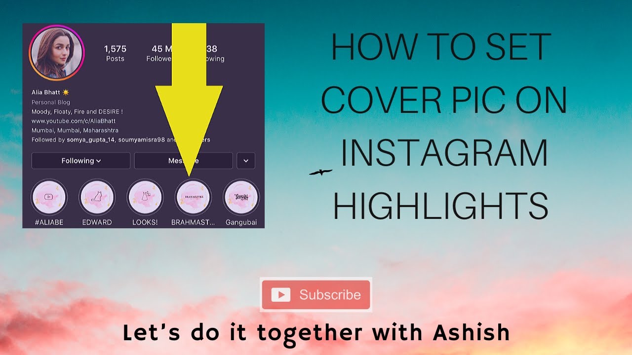 How To Set Cover Pic On Instagram Highlights || Instagram Highlights ...
