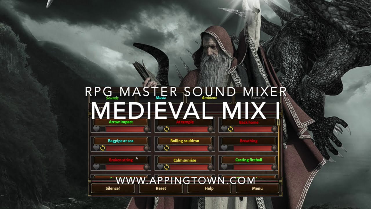 Medieval Mix I - RPG Master Sound Mixer audio pack - YouTube