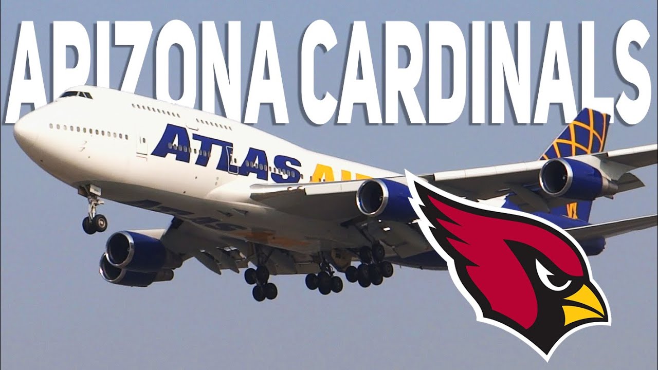 Arizona Cardinals Smoky Arrival into San Jose | Atlas Air Boeing 747 ...