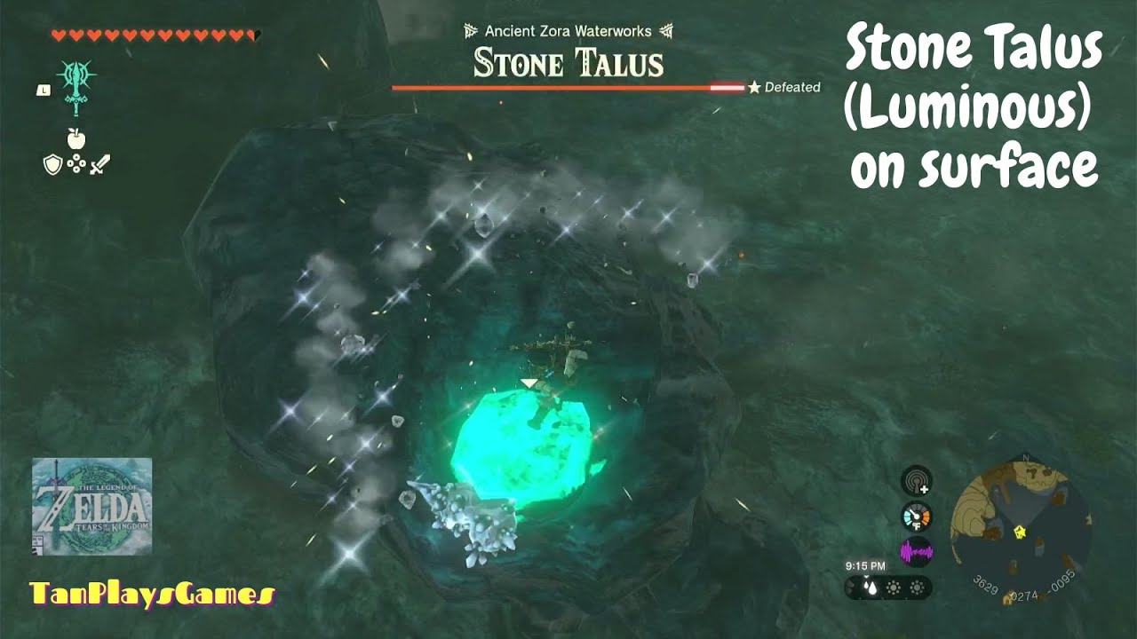 Stone Talus (Luminous) on Surface Location : Zelda Tears of The Kingdom ...
