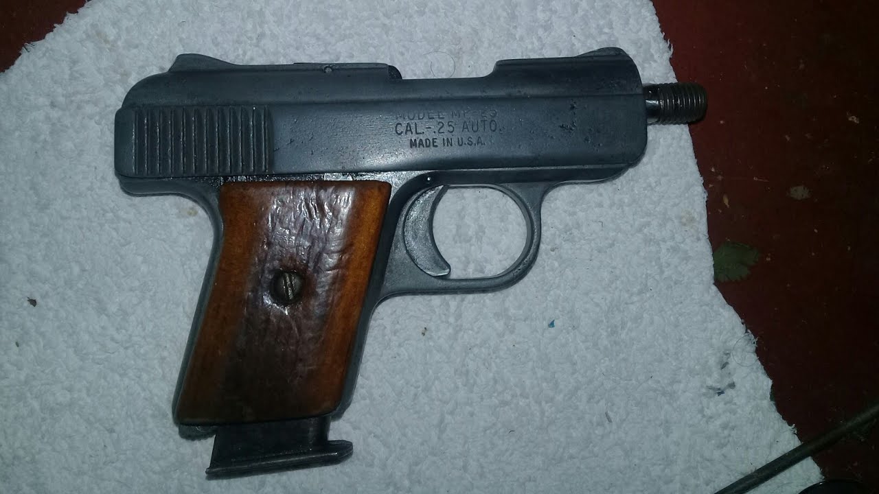 PISTOLA RAVEN MP-25 CALIBRE .25ACP - YouTube