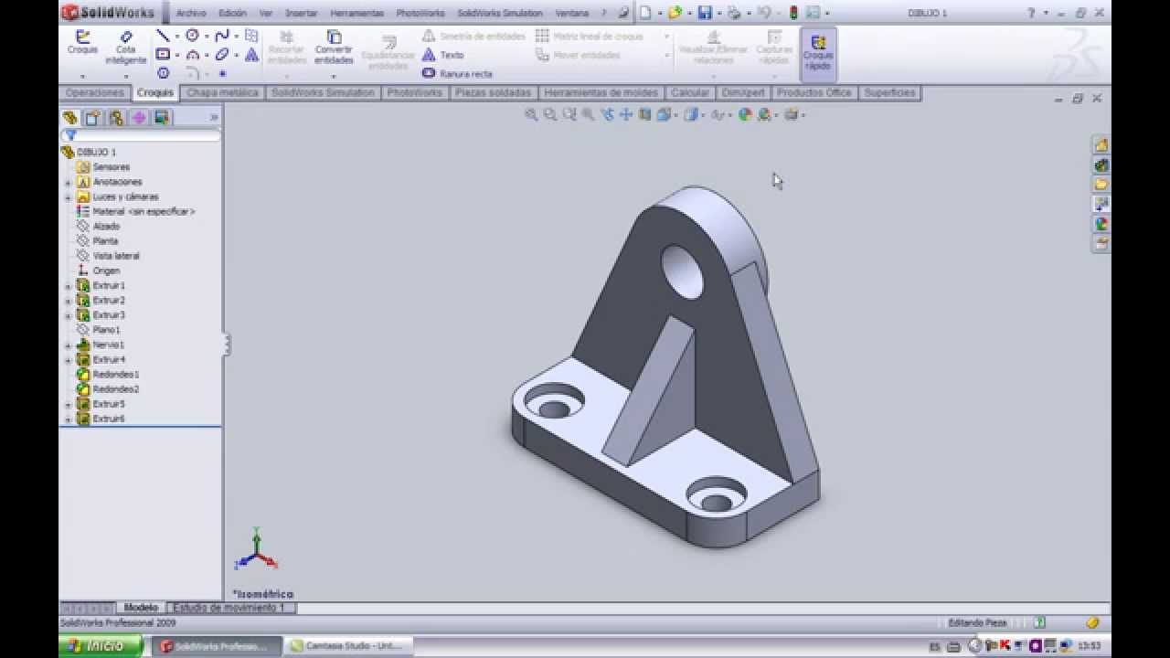 SolidWorks Espacio de trabajo para la creación de planos - YouTube