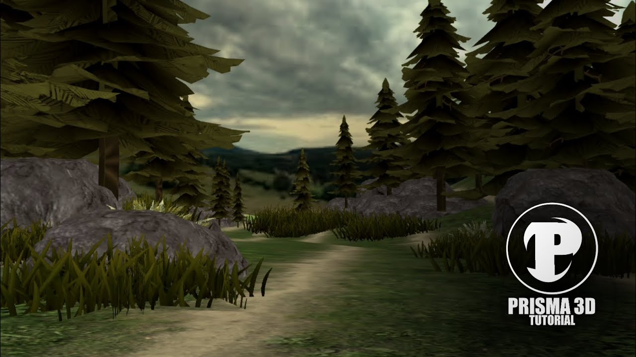 Simple Low Poly Forest -Polycount -PRISMA 3D - YouTube