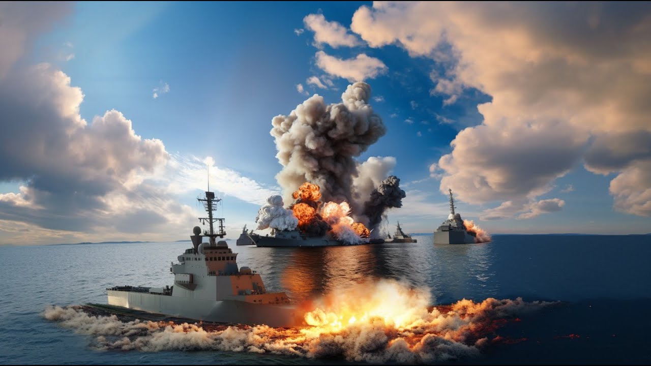 Just happened! Russian warship destroyed by NATO - YouTube