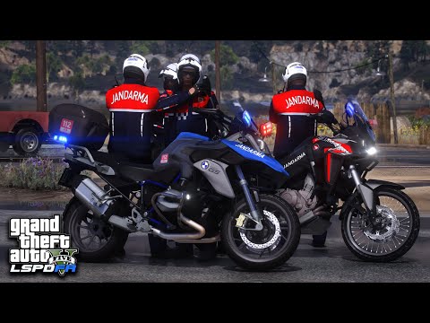 EKİP MOTORLA TAKLA ATTI !! - MOTOSİKETLİ JANDARMA MODU - GTA 5 LSPDFR