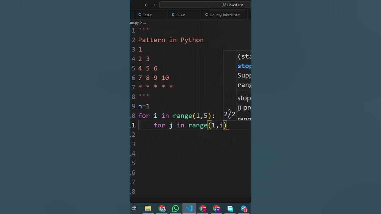 Pattern 7 Program In Python Python Pythonprogramming Interview Placement Pythontutorial