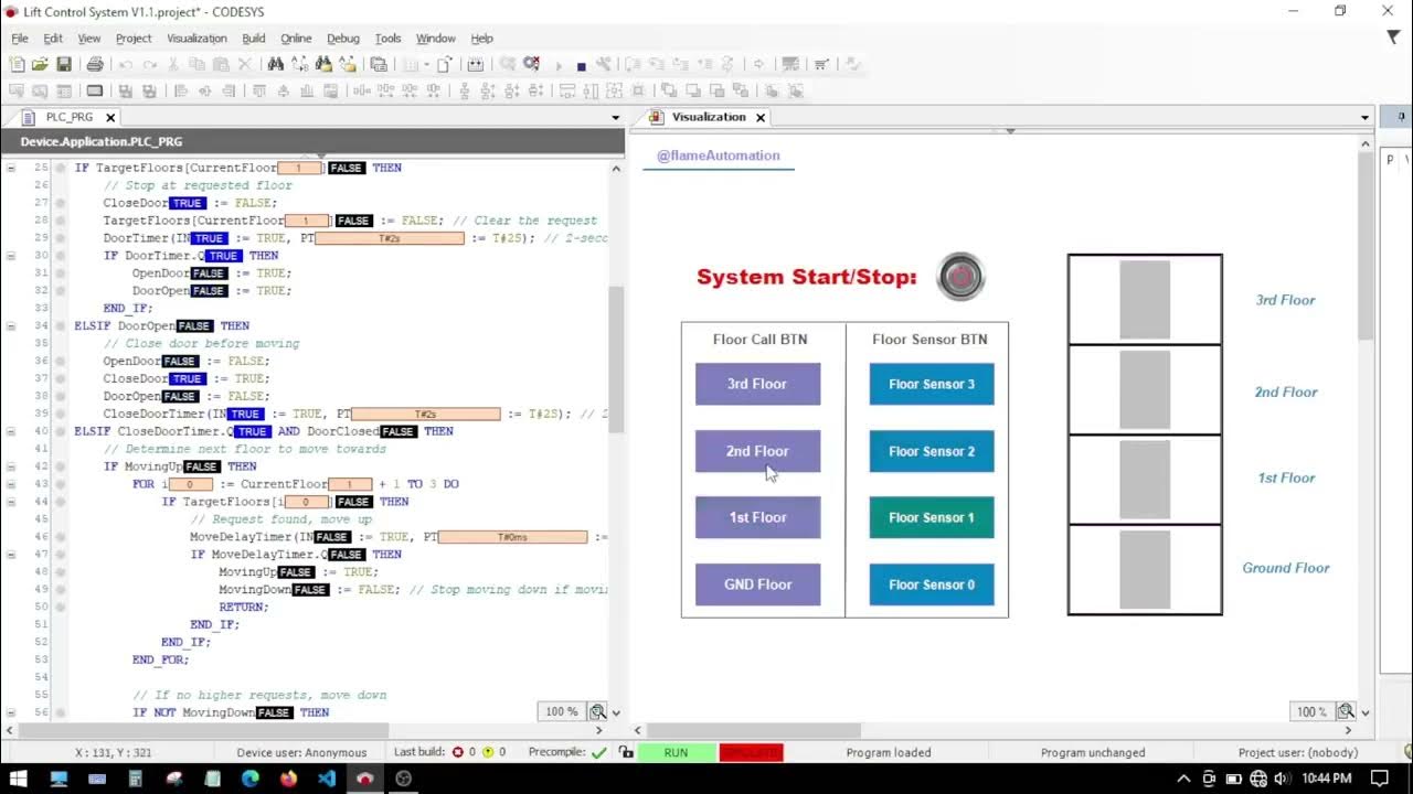 Simple Elevator-in-CODESYS v1.1 #plc #automation - YouTube