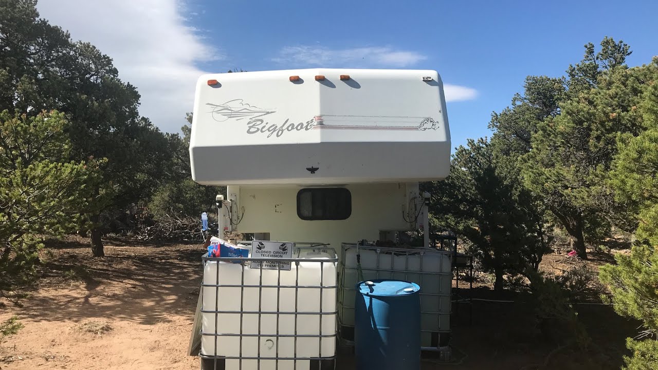 Compost toilet and IBC water totes - YouTube