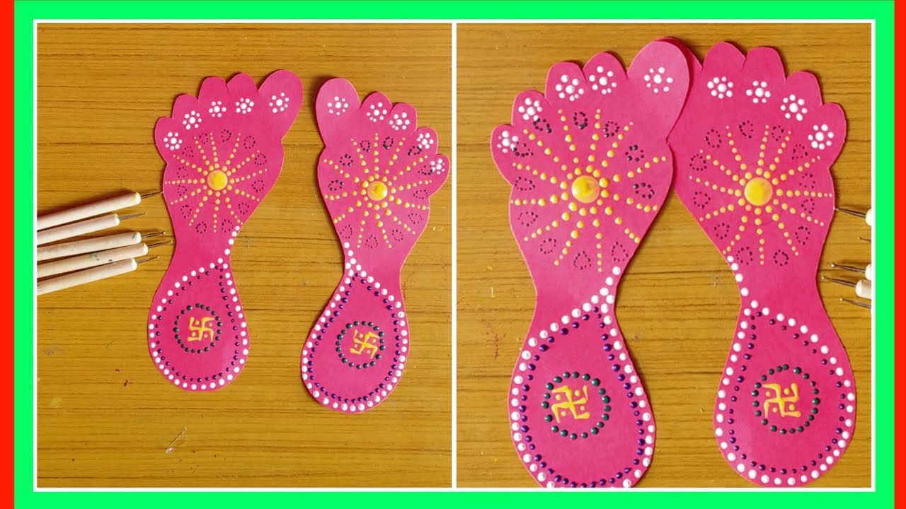Footprint Goddess Laxmi/Diwali festival 2021/ Laxmi Charan /Laxmi ...