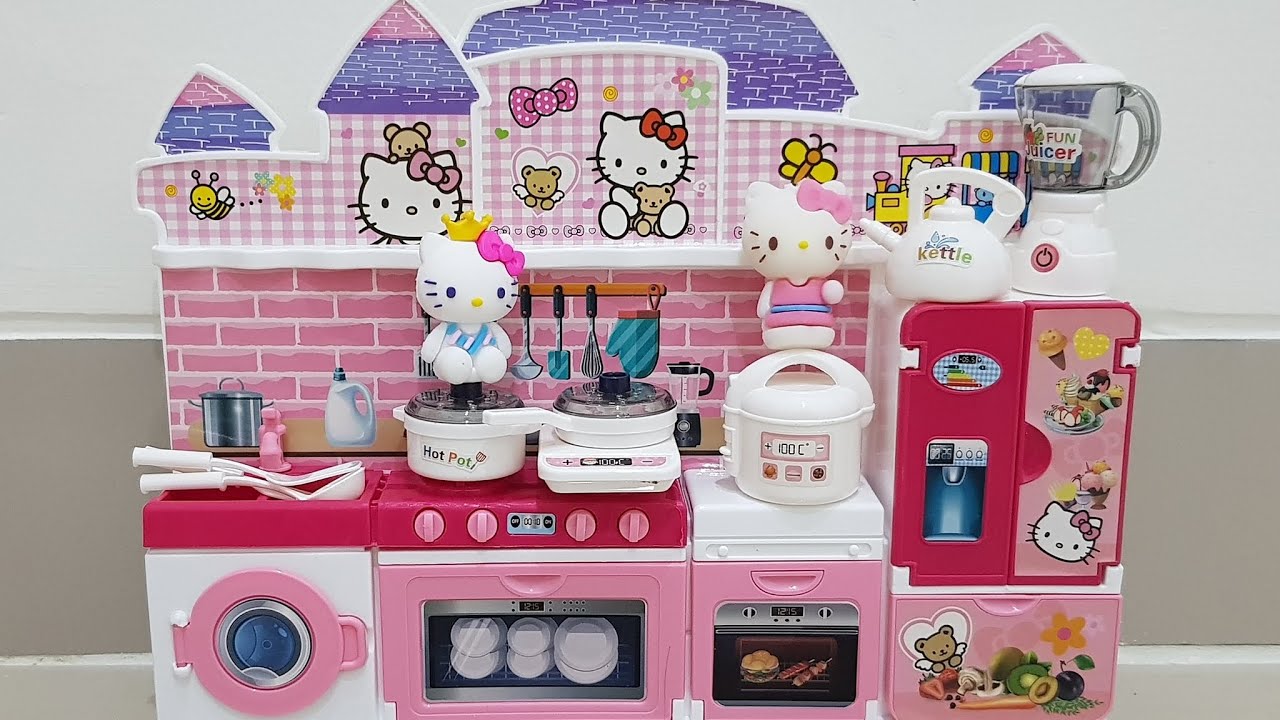 8 Minutes Satisfying with Unboxing Hello Kitty Kitchen Set ASMR (no ...