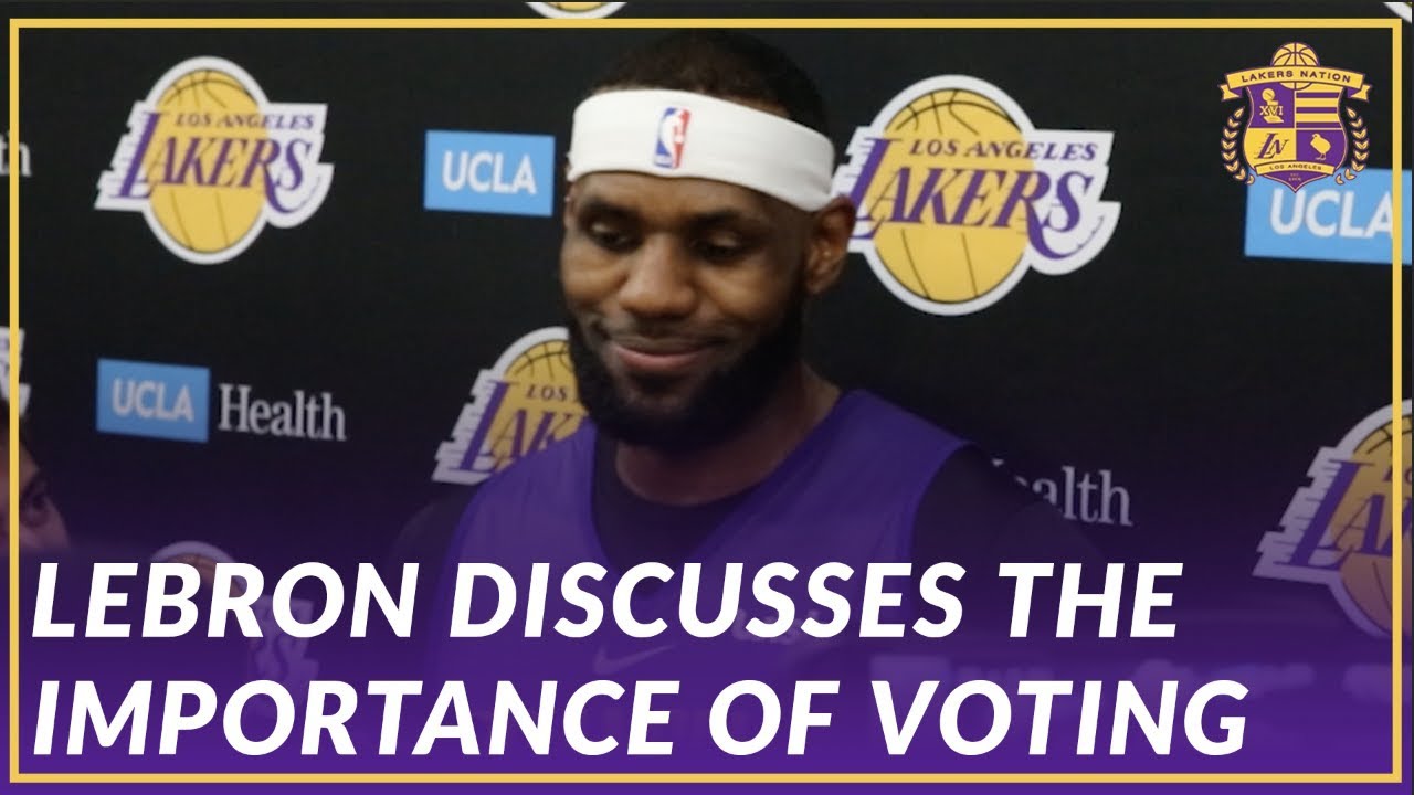 Lakers Interview: LeBron James Discusses the Importance of Voting - YouTube