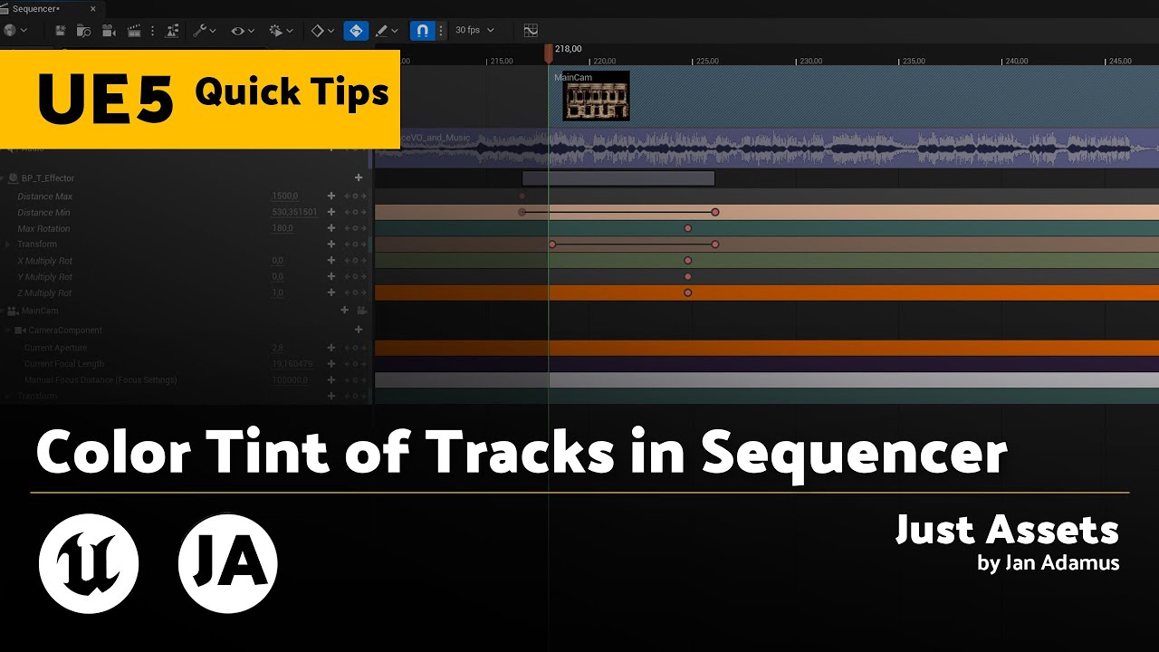 UE QuickTip | Color Tint of Tracks in Sequencer - YouTube