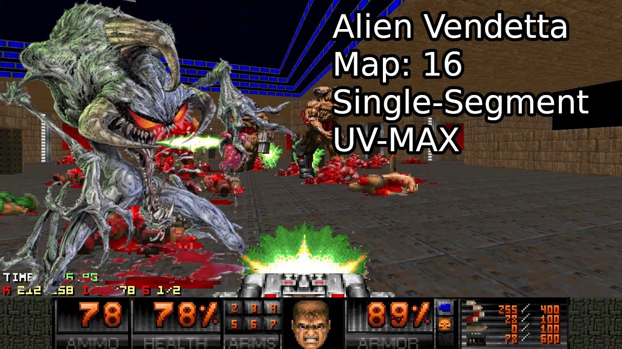 Alien Vendetta Map 16 "Mutual Destruction" UV MAX [DOOM II] - YouTube