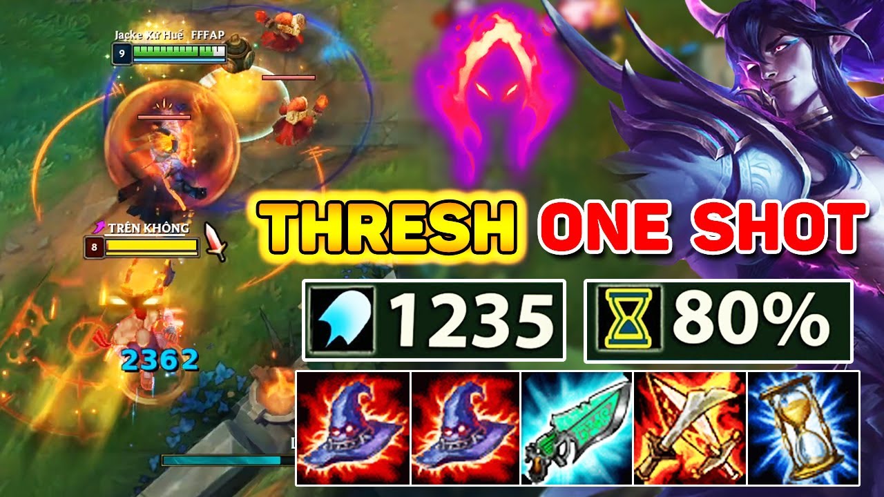 ONE SHOT SIÊU BÁ ĐẠO VỚI THRESH HƠN 1000 AP TRONG CHẾ ĐỘ URF 2020 ...