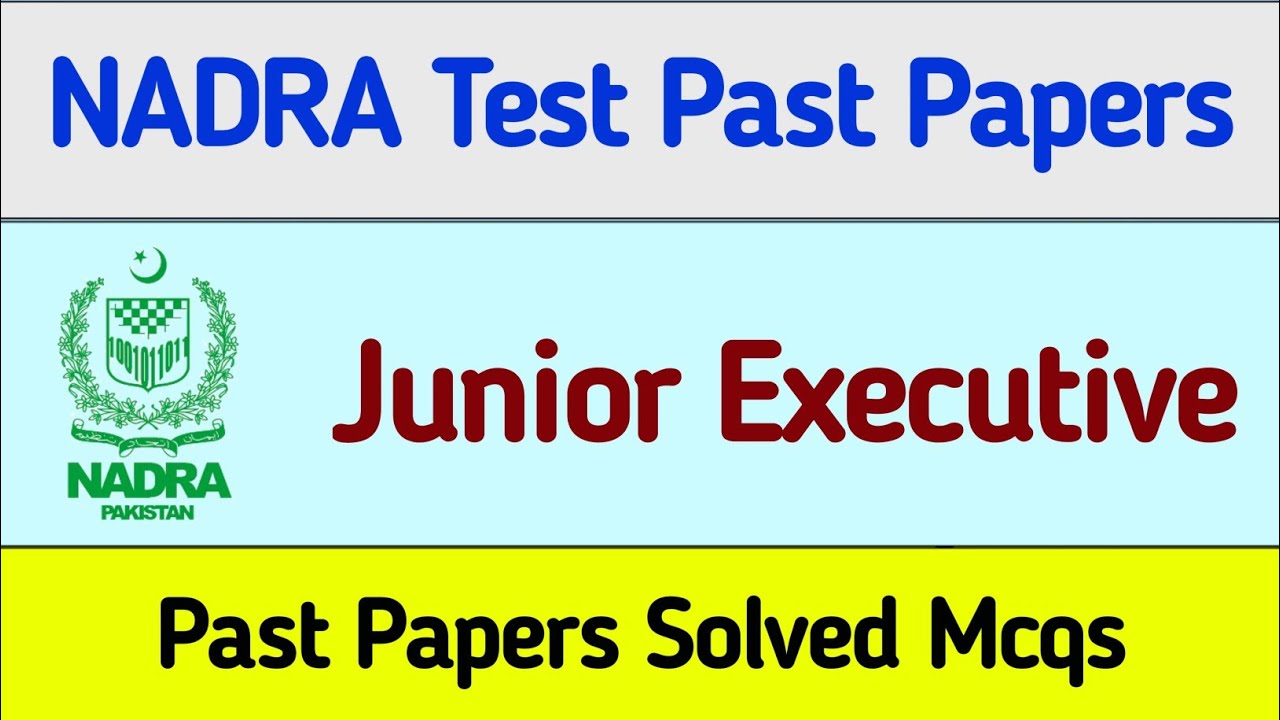 Nadra test preparation 2024 | Nadra Junior executive test MCQs 2024 ...