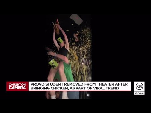 Video: Viral 'chicken jockey' trend gets Provo student removed from theater - KSLTV.com